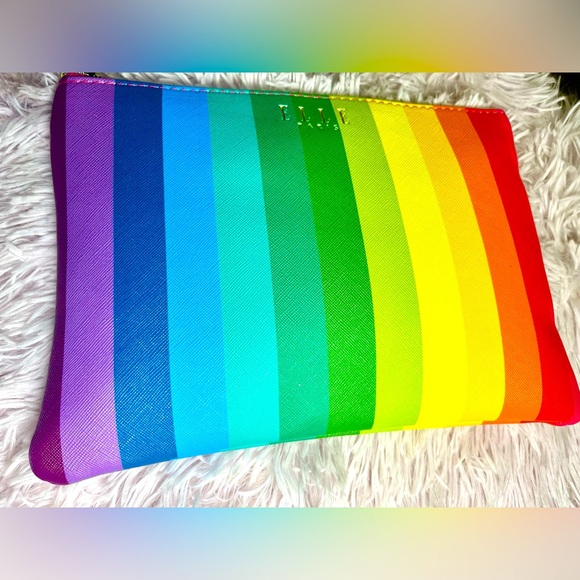 Elle | Bags | Rainbow Cosmetic Pouch Pride Make Up Elleparis Nwot ...